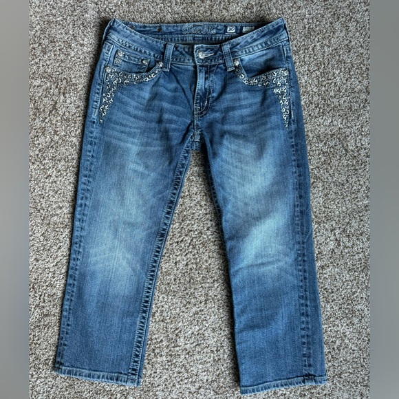 Miss Me | Jeans | Miss Me Cuffed Capris Light Blue Denim Jp668p Size 3 ...